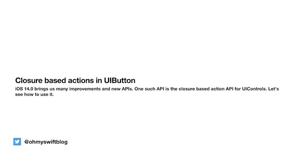 Closure based actions in UIButton Closure based actions in UIButton